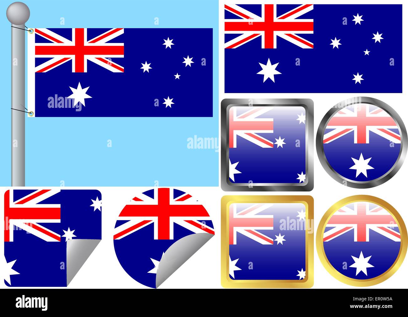 Flag Set Australia Stock Vector Image & Art - Alamy