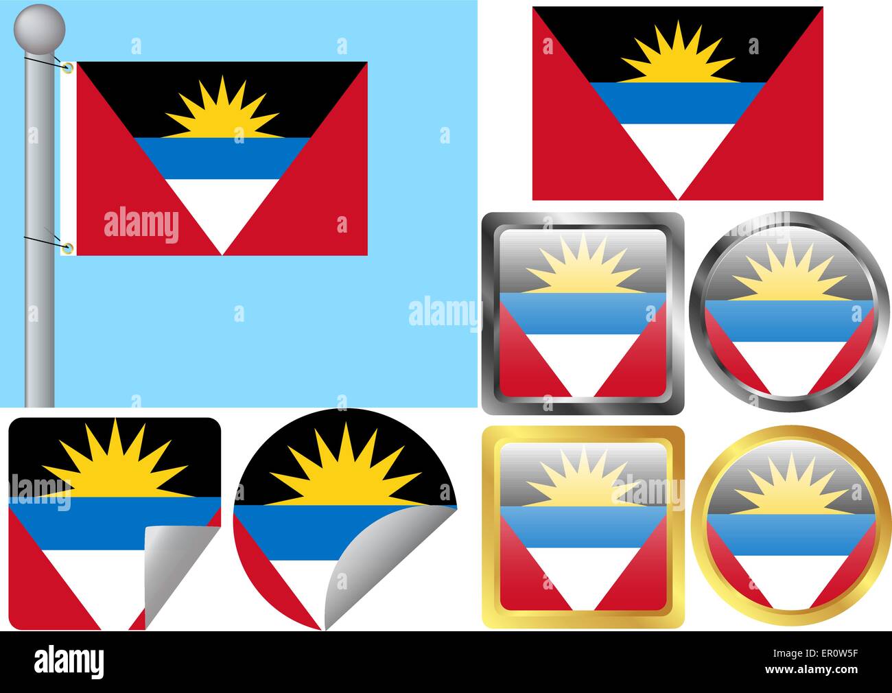 Flag round antigua hi-res stock photography and images - Alamy