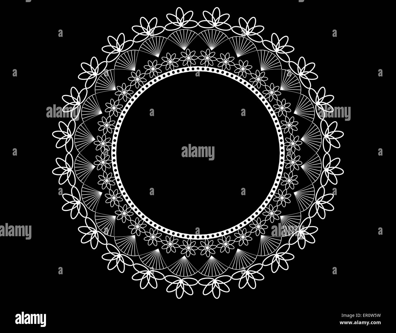 Flowers lace Black and White Stock Photos & Images - Alamy