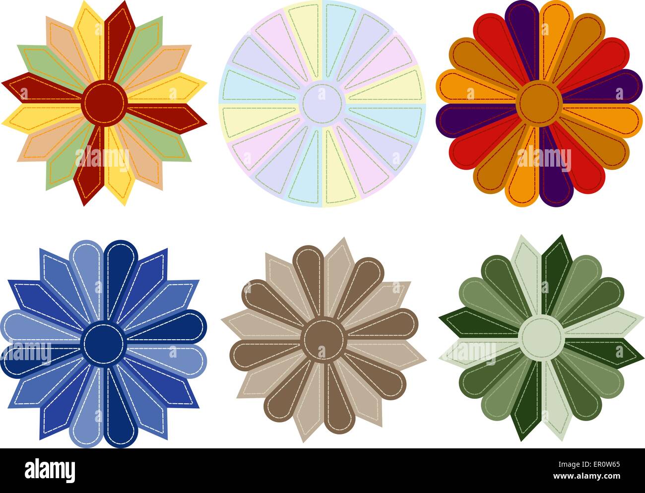 Dresden Plate Quilt Block Sampler Stock Vector Image & Art - Alamy