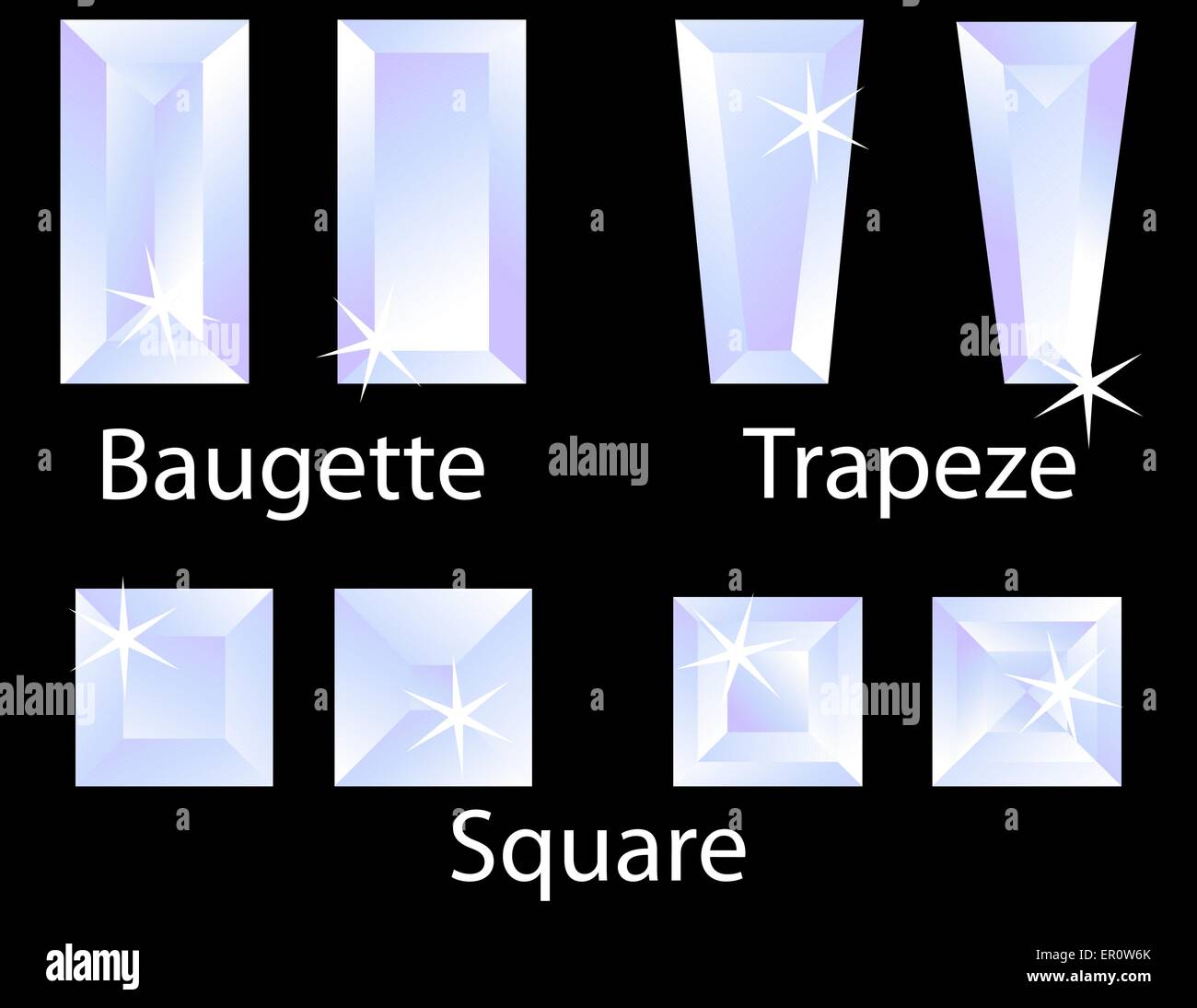 Different Gem Cuts Set 2 Stock Vector Image & Art - Alamy