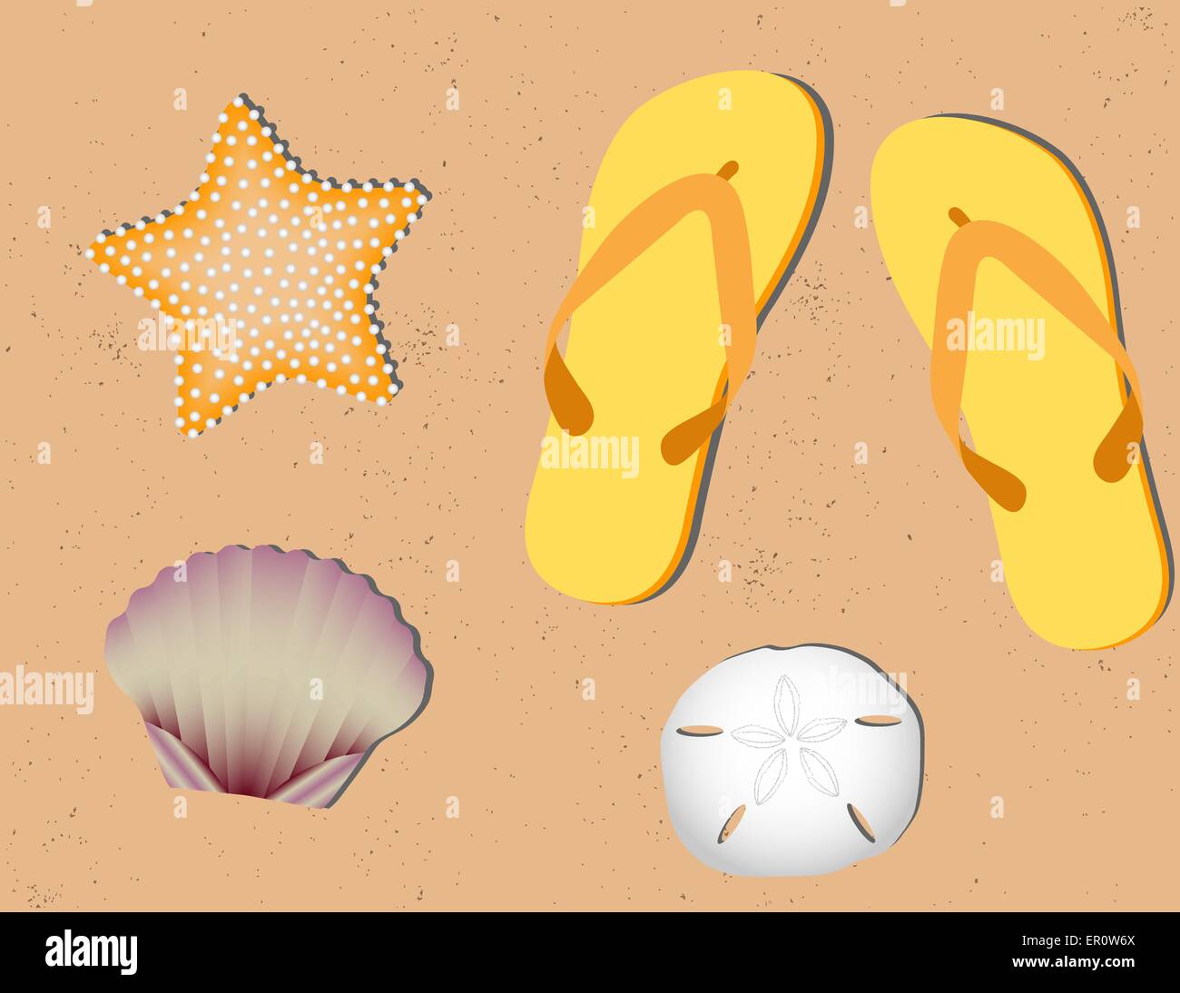 White sand shells background Stock Vector Images - Alamy