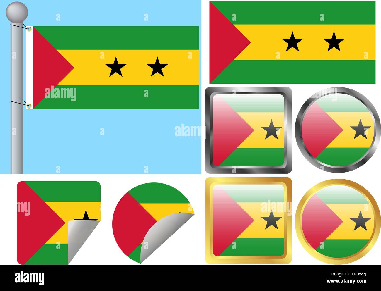 Flag Set Sao Tome and Principe Stock Vector Image & Art - Alamy