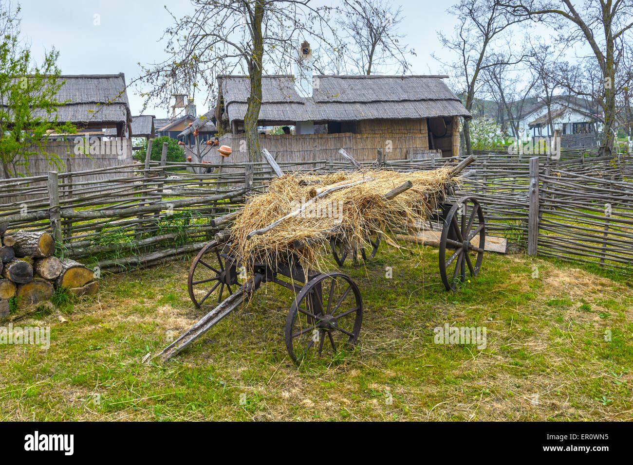 Old hay wagon hi-res stock photography and images - Alamy