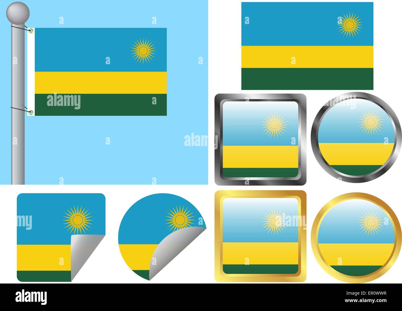 National symbols flag rwanda hi-res stock photography and images - Alamy