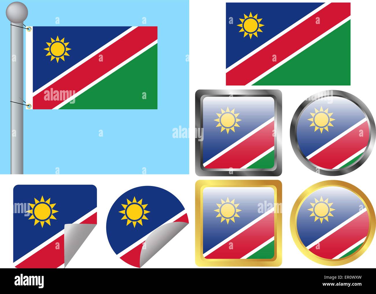 Flag Set Namibia Stock Vector Image & Art - Alamy