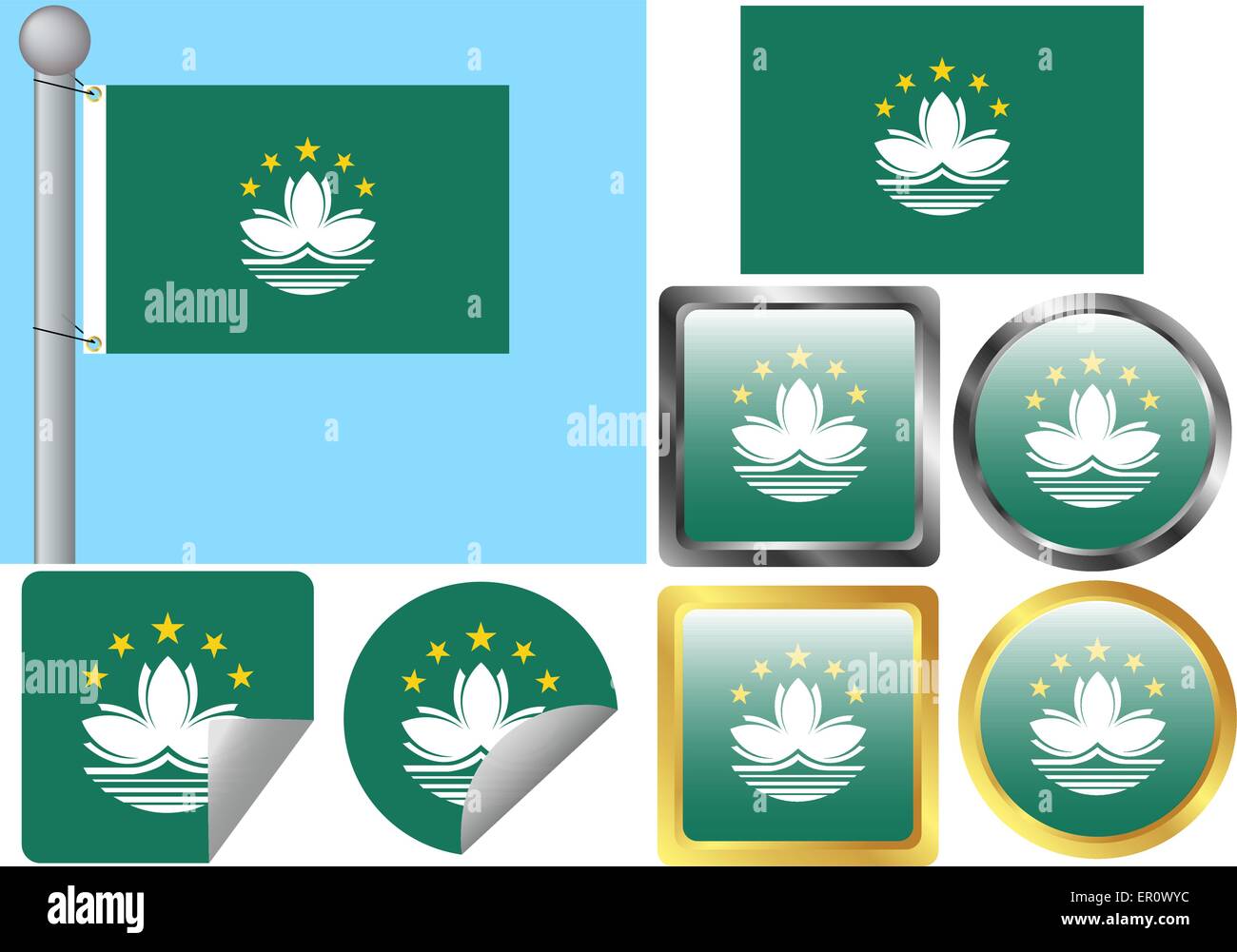 Flag Set Macau Stock Vector Image & Art - Alamy