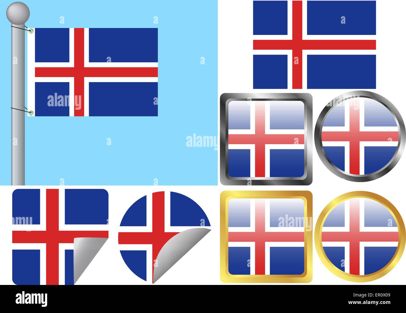 Iceland metallic Stock Vector Images - Alamy