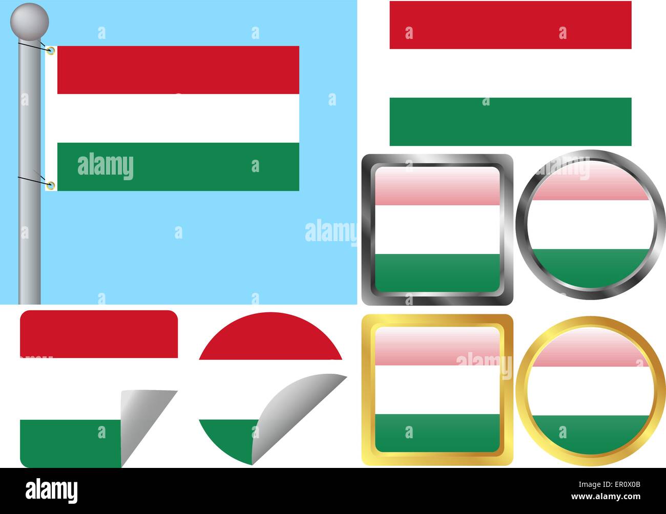 Flag Set Hungary Stock Vector Image & Art - Alamy