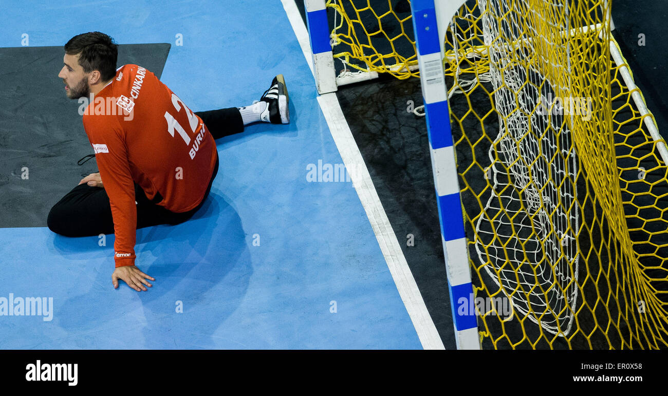 Berlin, Germany. 17th May, 2015. Velenje's goalkeeper Benjamin Buric ...