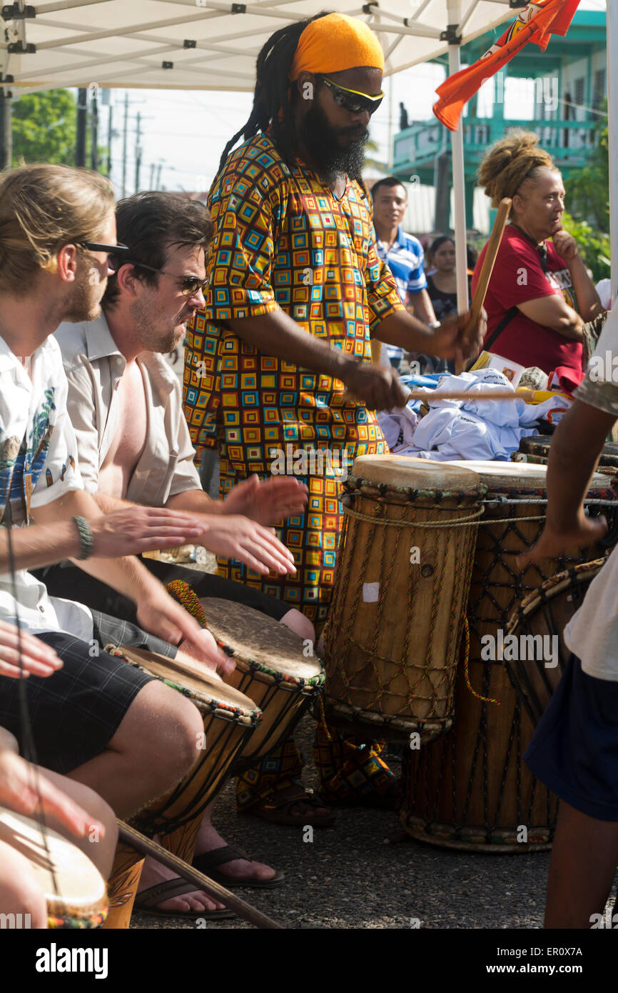 Punta Gorda, Belize. 23rd May, 2015. Tourists playing along with ...
