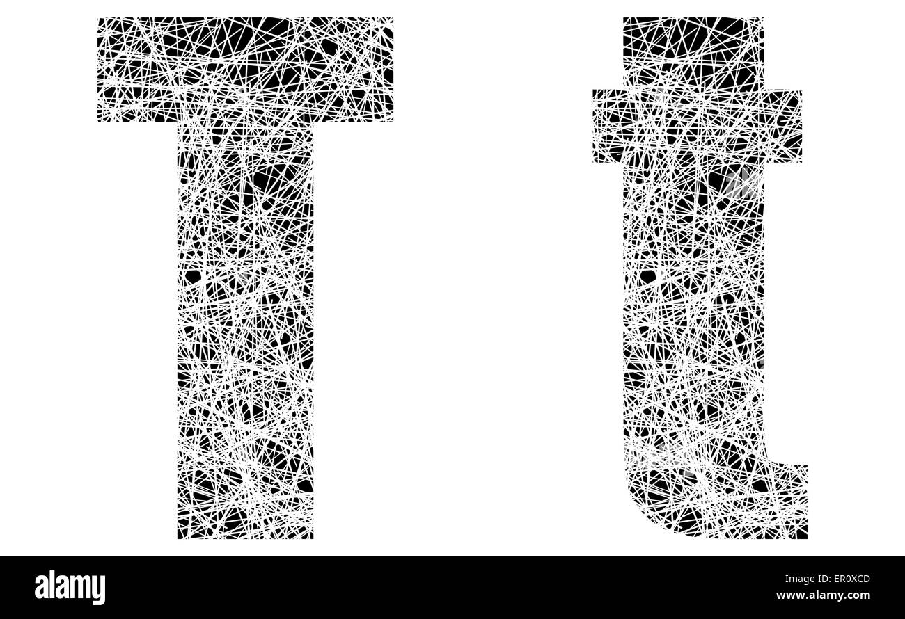 Abstract Black and White Font Letter T Stock Vector Image & Art - Alamy