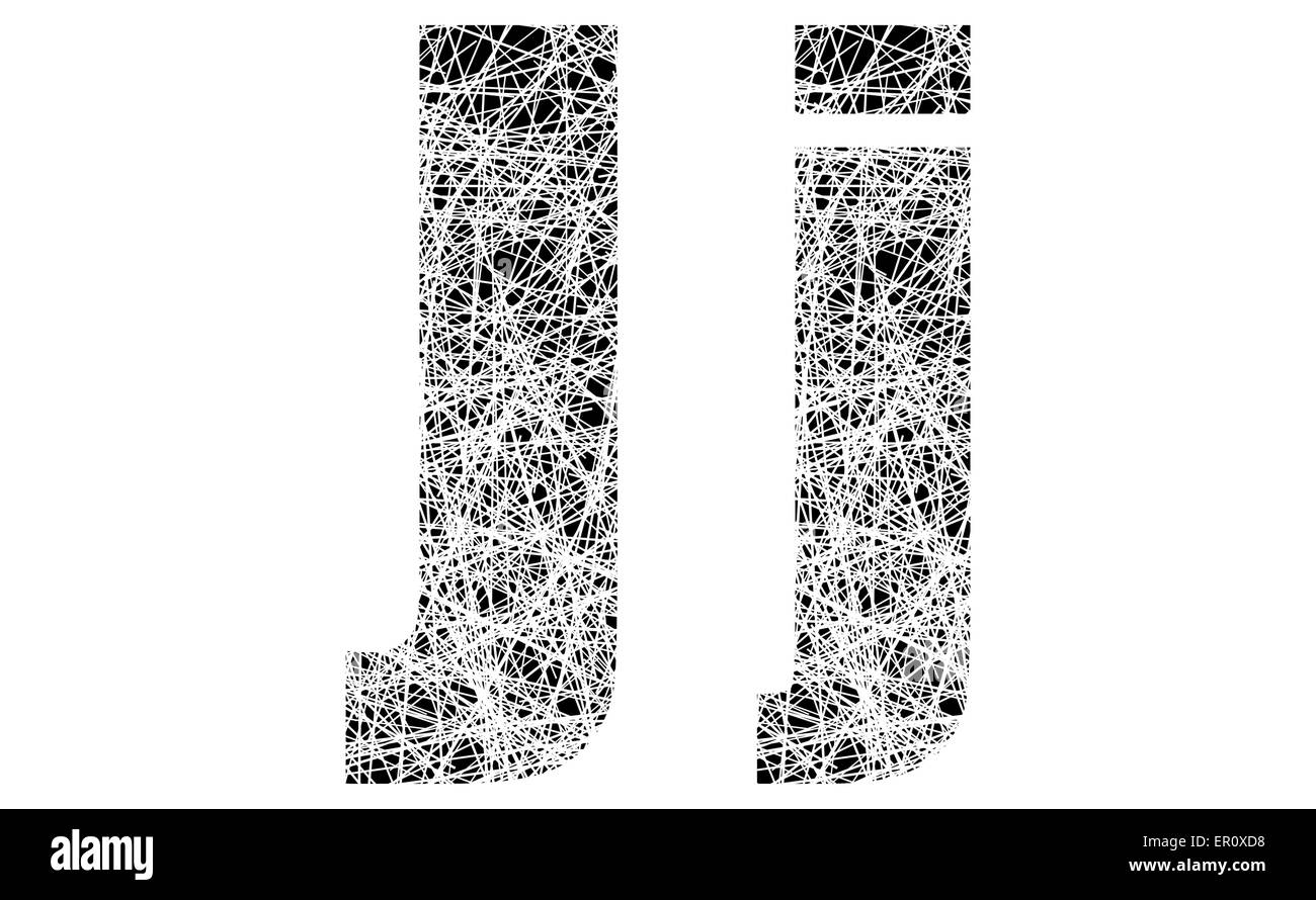 Abstract Black and White Font Letter J Stock Vector Image & Art - Alamy