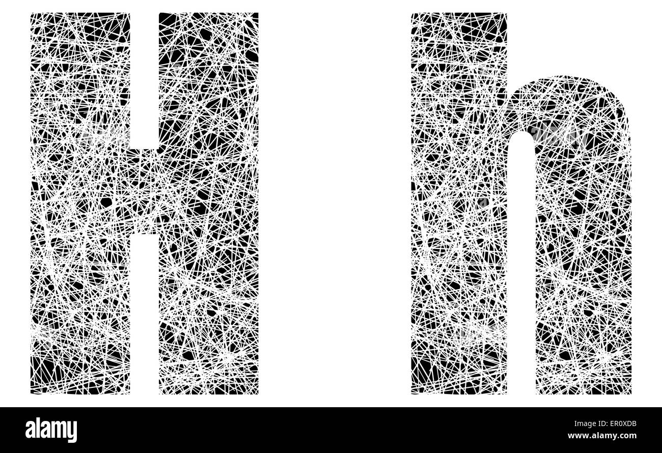Abstract Black and White Font Letter H Stock Vector Image & Art - Alamy
