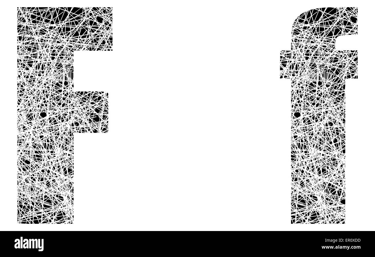 Abstract Black and White Font Letter F Stock Vector Image & Art - Alamy