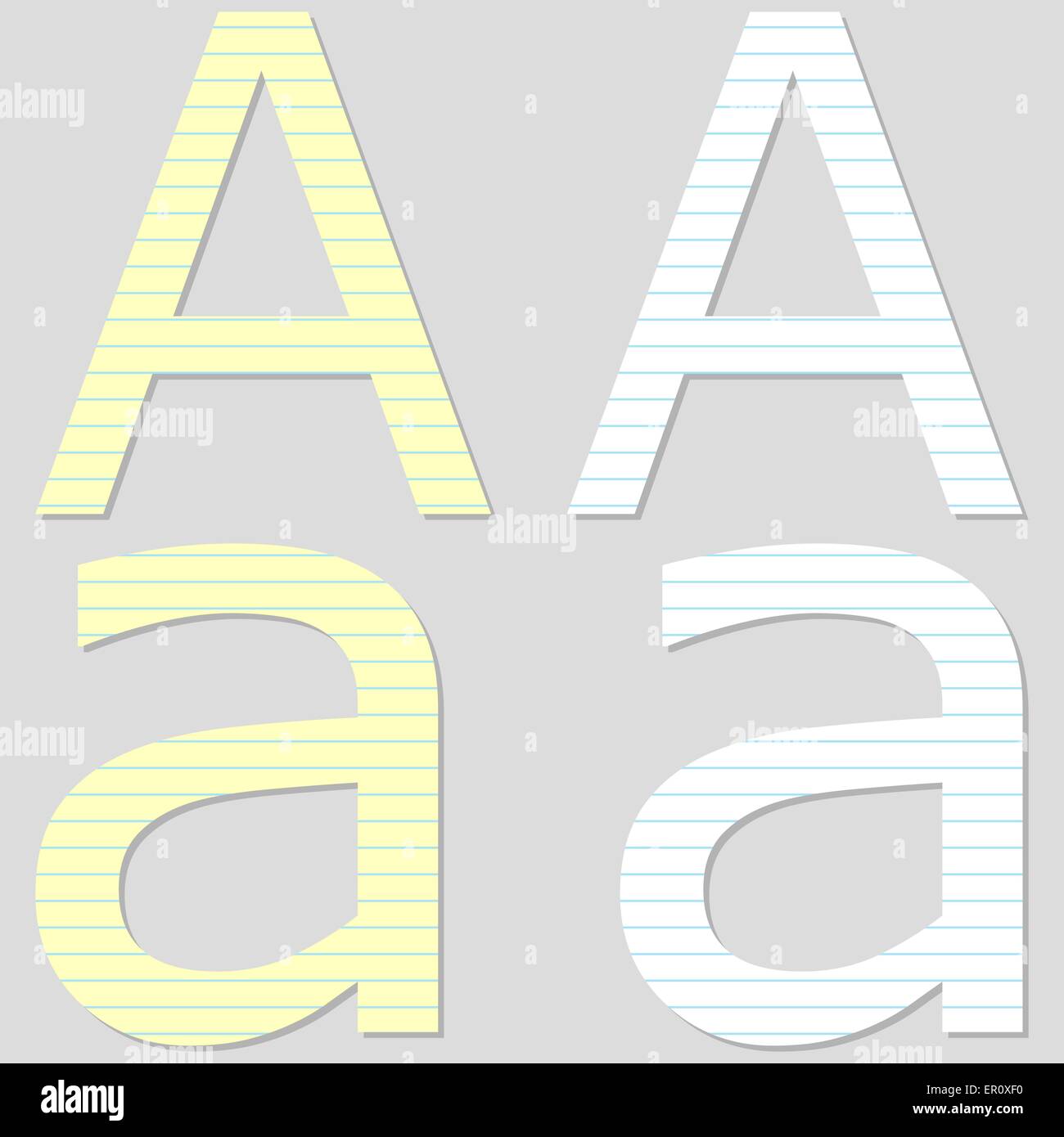 Paper Font Set Letter A Stock Vector Image & Art - Alamy