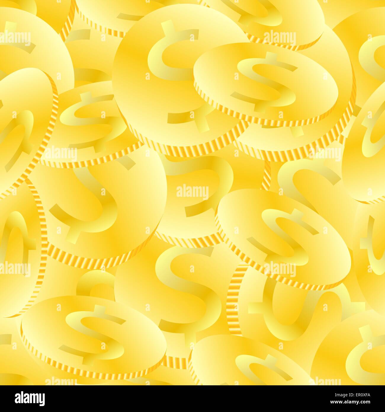 Seamless Gold Coins Background Stock Vector Image & Art - Alamy