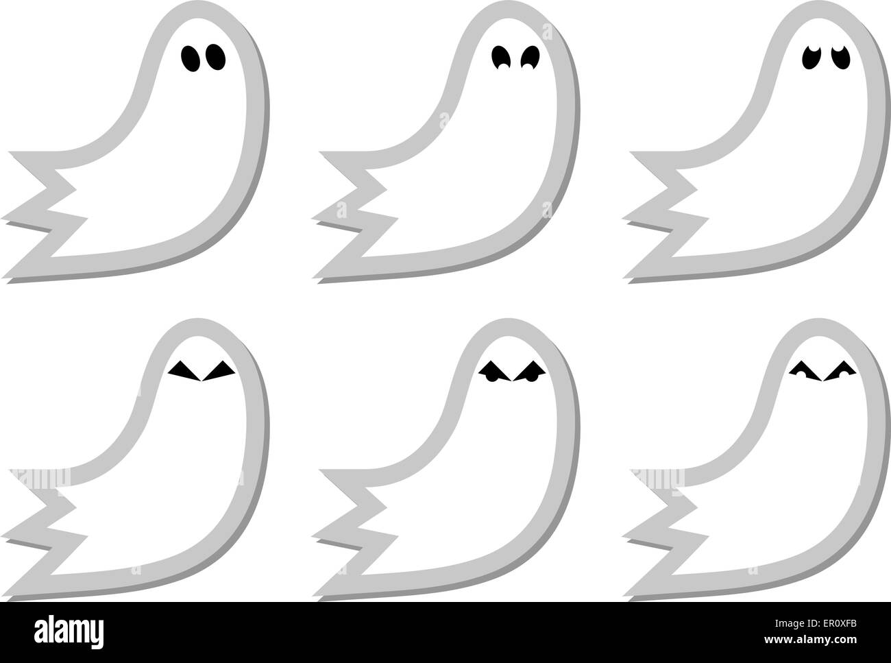 Set of Ghost Stickers Stock Vector Image & Art - Alamy