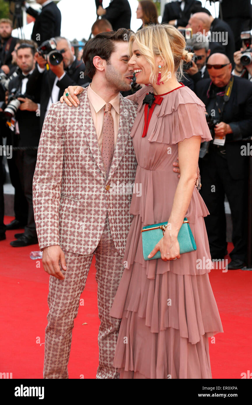 Cannes, France. 23rd May, 2015. Xavier Dolan and Sienna Miller ...