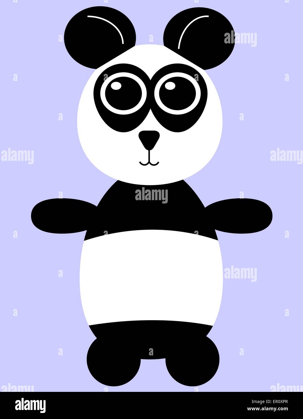 Purple panda Stock Vector Images - Alamy