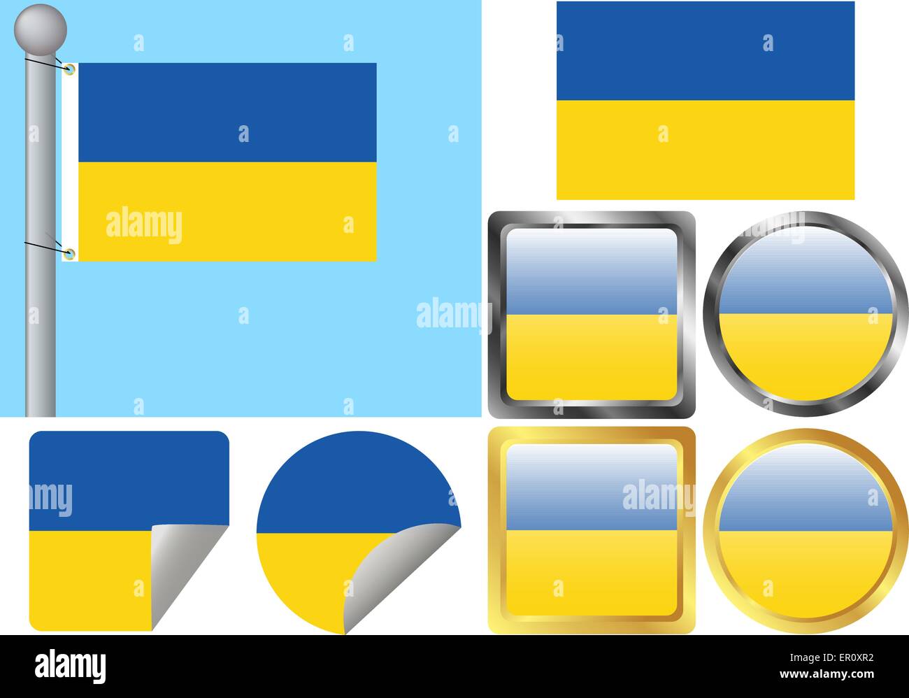 Flag Set Ukraine Stock Vector Image & Art - Alamy