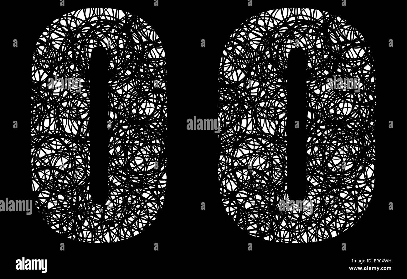 Abstract Black and White Font Letter O Stock Vector Image & Art - Alamy