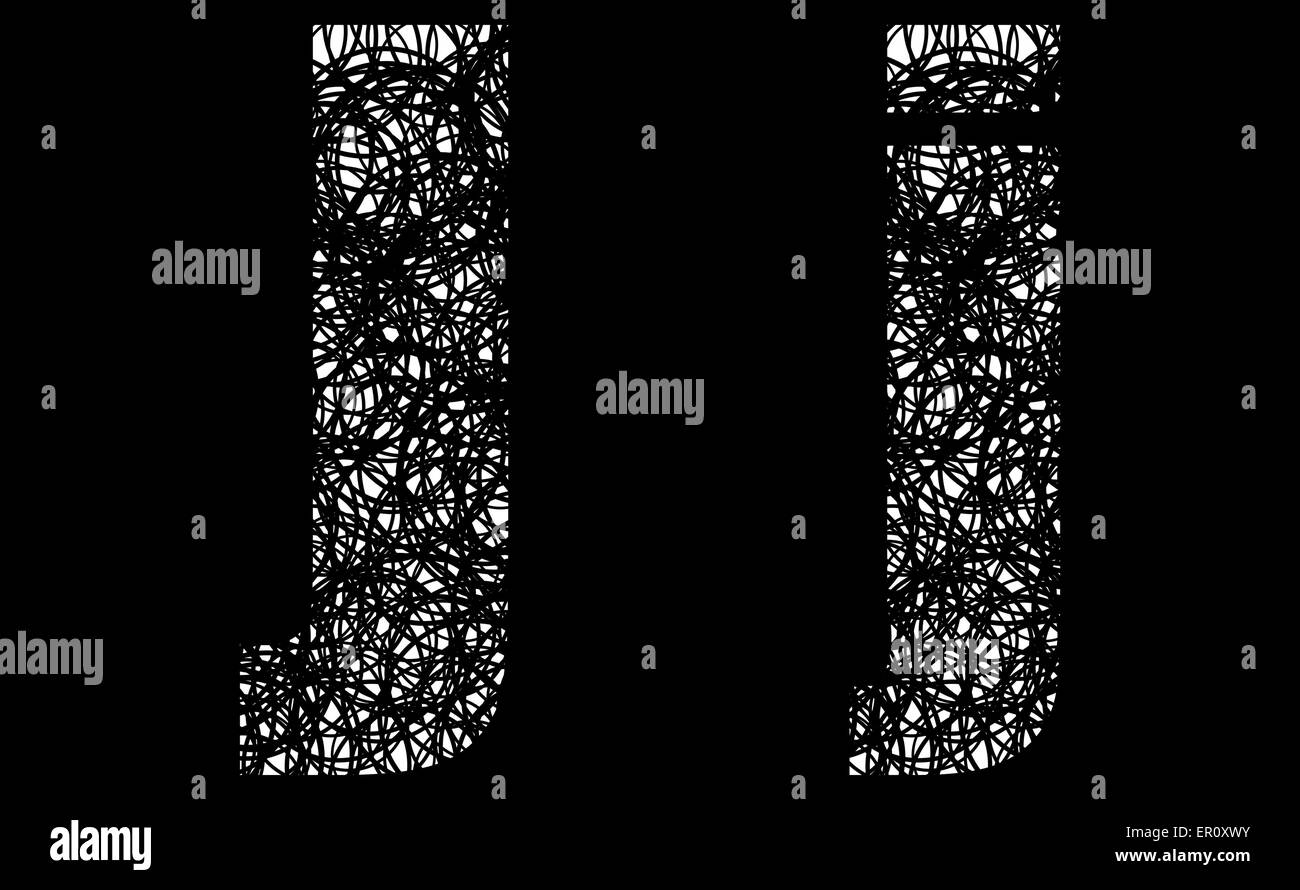 Abstract Black and White Font Letter J Stock Vector Image & Art - Alamy