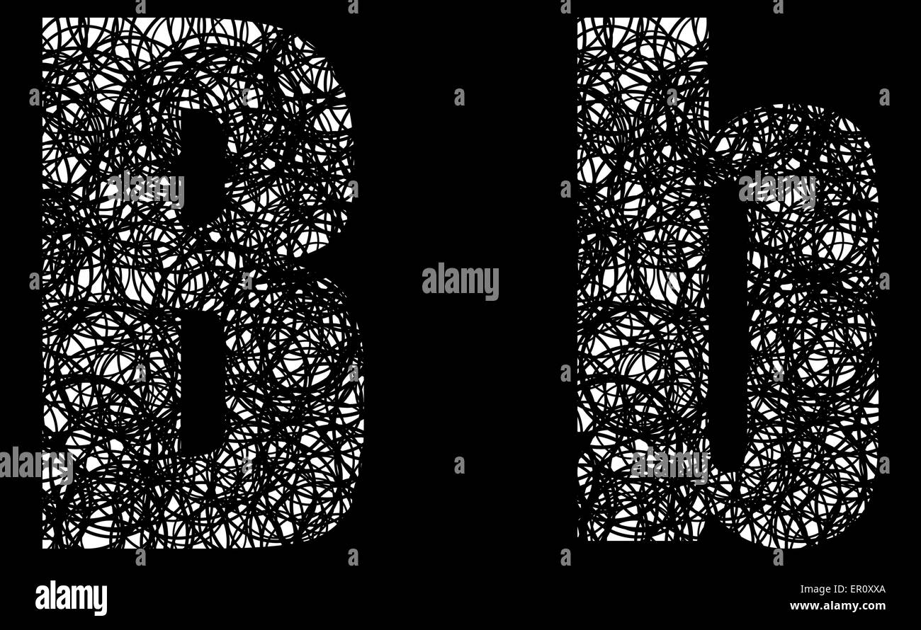 Abstract Black and White Font Letter B Stock Vector Image & Art - Alamy