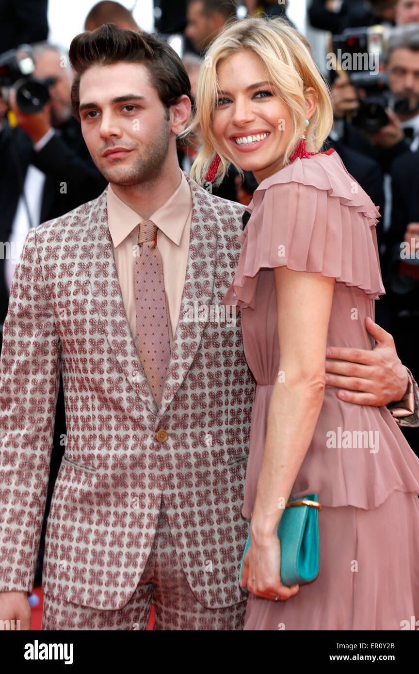 Cannes, France. 23rd May, 2015. Xavier Dolan and Sienna Miller ...