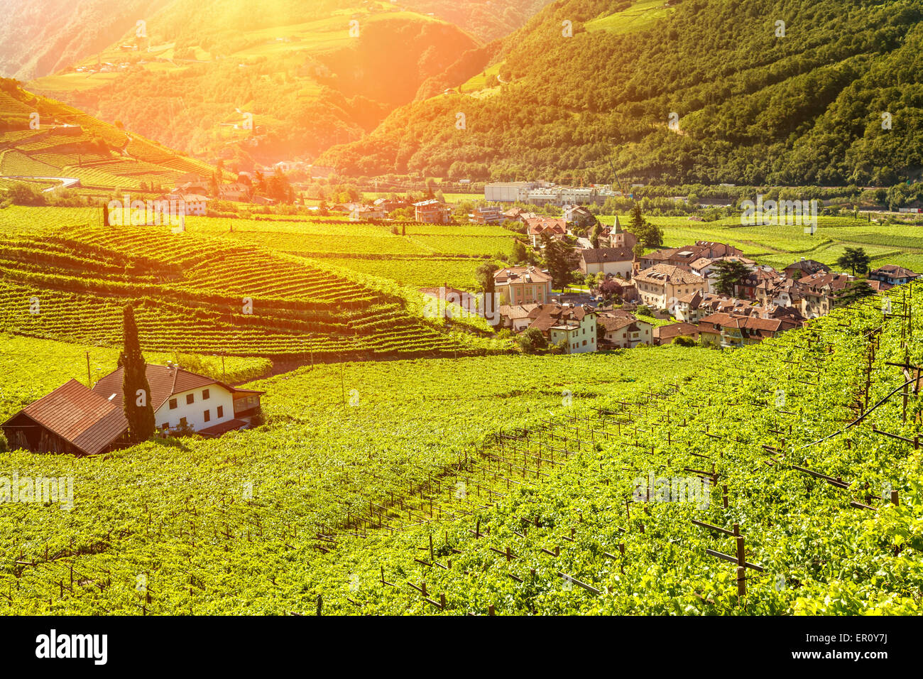 Sunset view over italian hi-res stock photography and images - Alamy