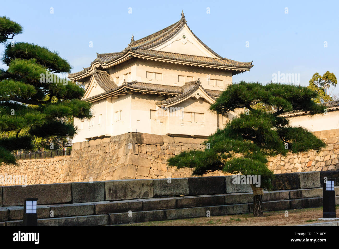 The sengan yagura, a two level turret on top of the massive ishigaki ...