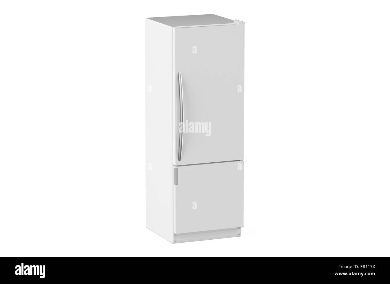 white modern fridge isolated on white background Stock Photo - Alamy