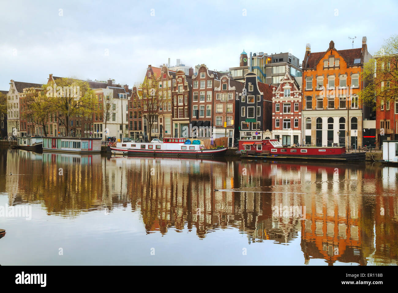 Overview of Amsterdam, the Netherlands at sunrise Stock Photo - Alamy