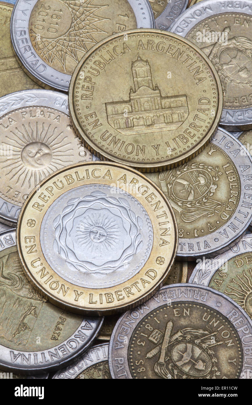 Currency argentina coins south america hi-res stock photography and ...