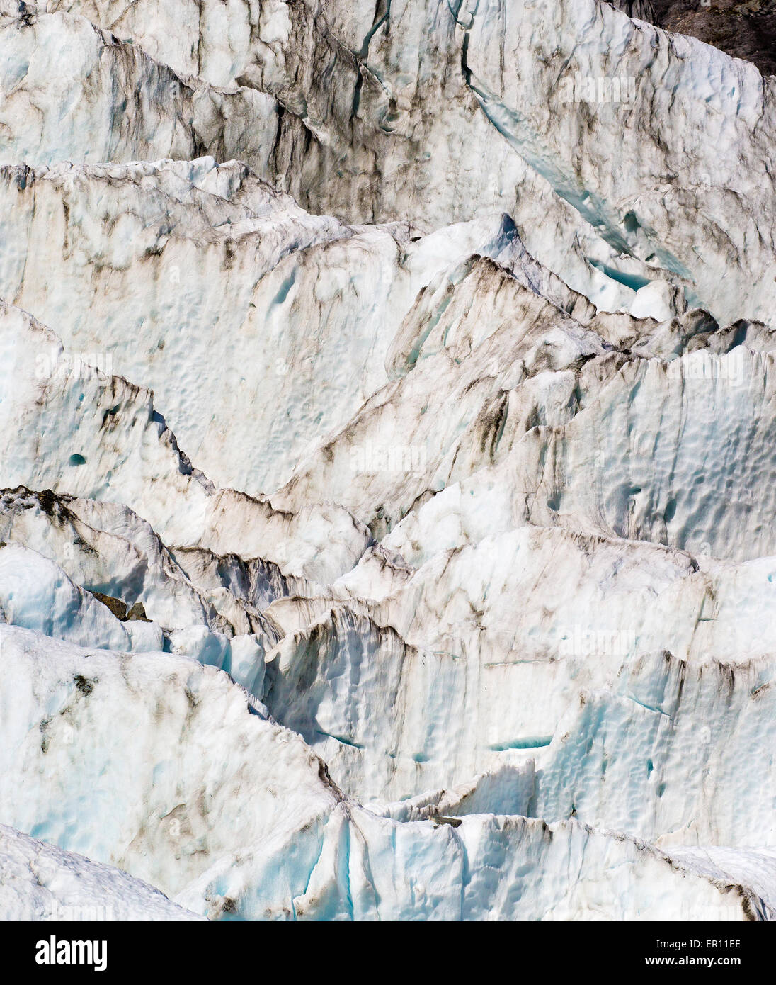 Patterns of eroded rock debris in large blocks of blue ice on the ...