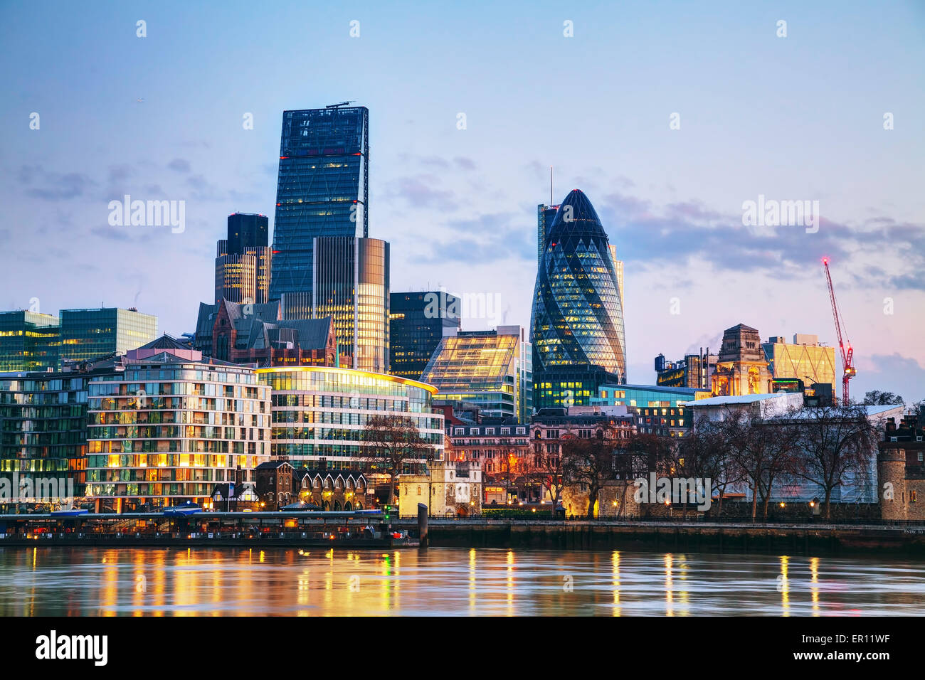 Financial district of the City of London in the morning Stock Photo - Alamy