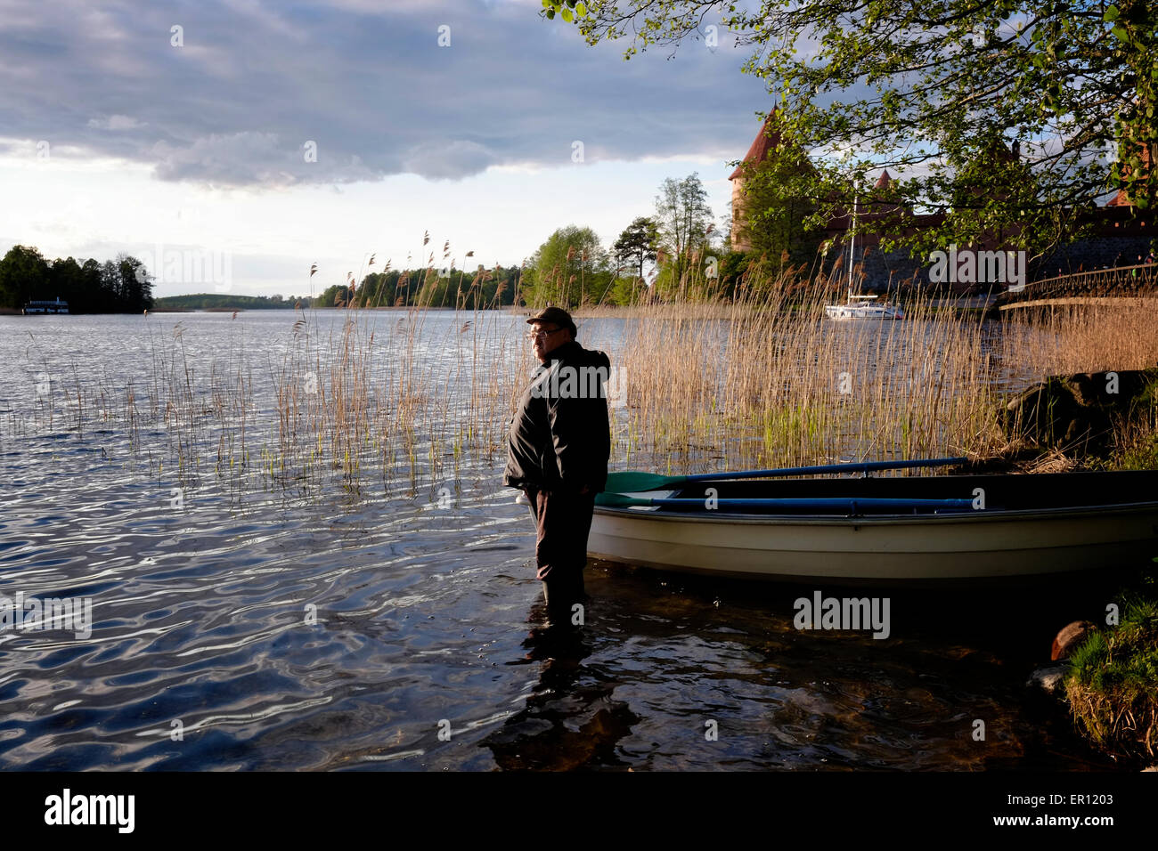 Trakai Island Castle ( Lithuanian: Traku salos pilis ) located on an ...