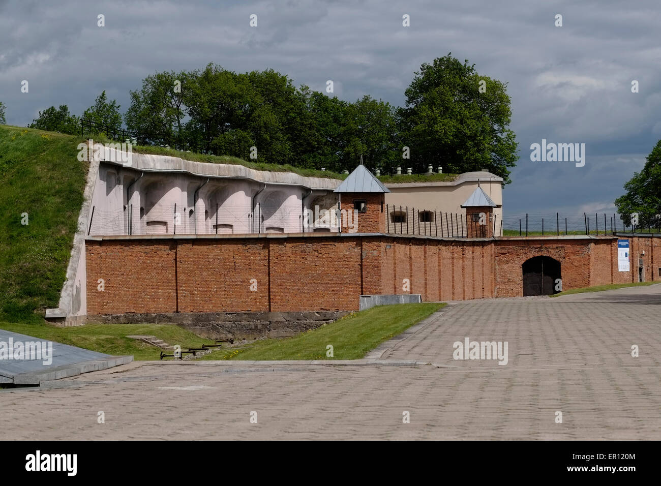 View of the reconstructed prison of The Ninth Fort a stronghold which ...