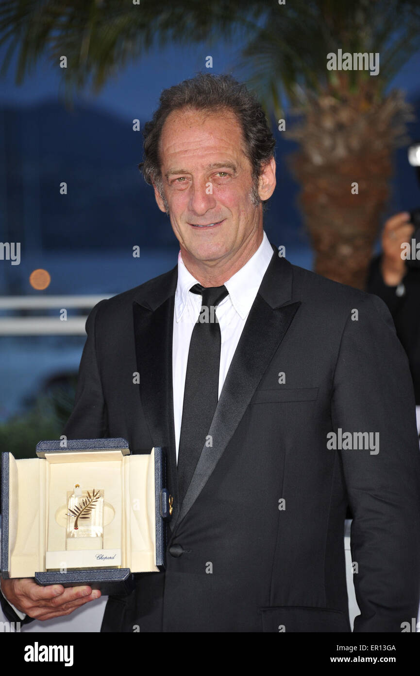 Cannes, France. 24th May, 2015. Vincent Lindon Best Actor Awards ...
