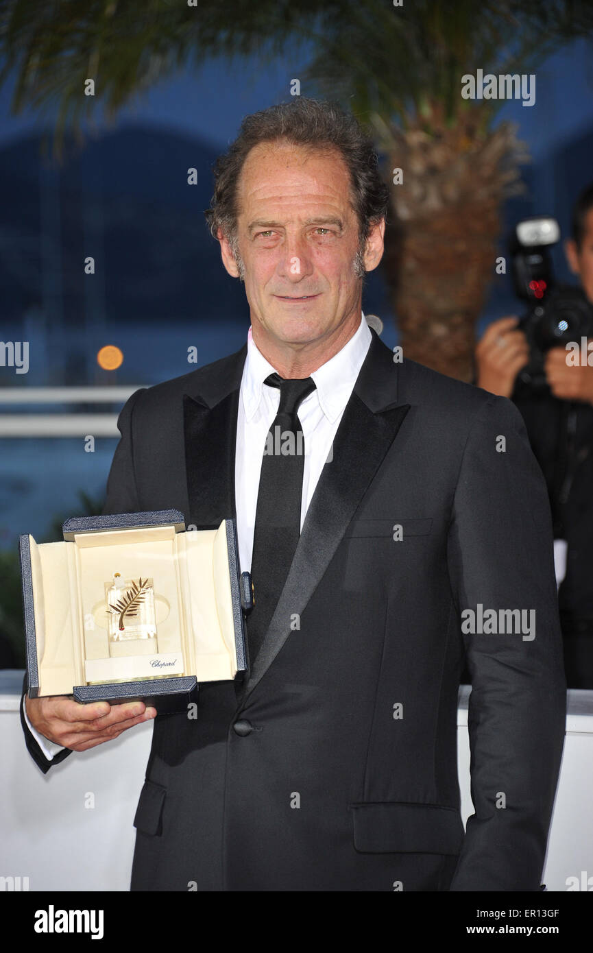 Cannes, France. 24th May, 2015. Vincent Lindon Best Actor Awards ...