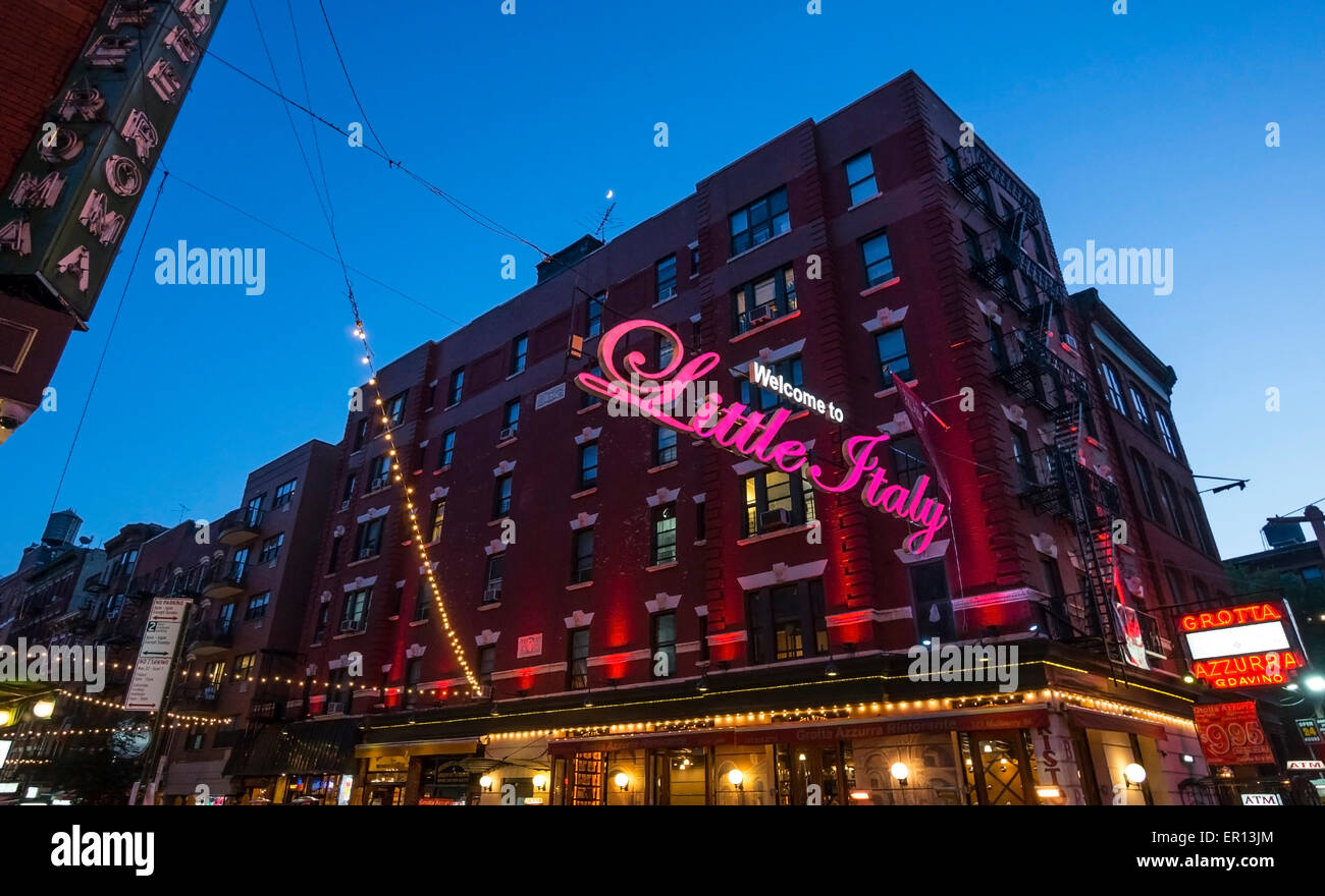 Welcome to little italy hi-res stock photography and images - Alamy
