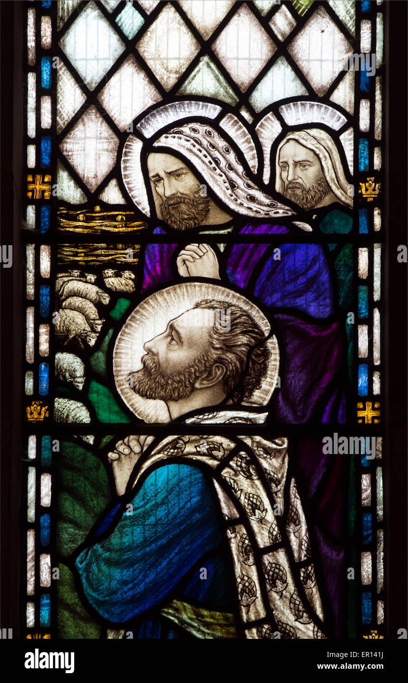 A.J.Davies stained glass in St. Philip and St. James Church, Hallow ...