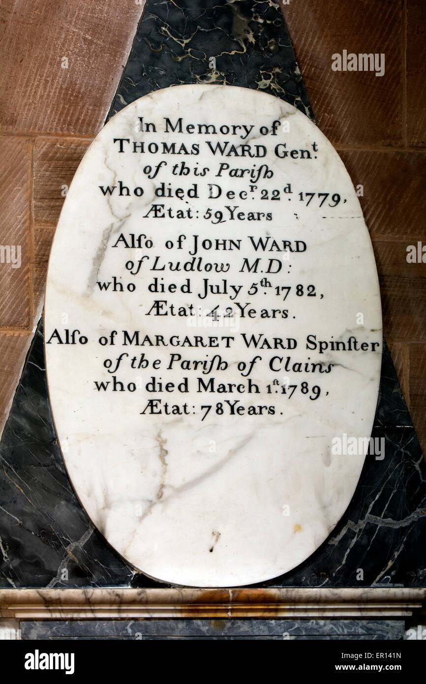 Memorial plaque in St. Philip and St. James Church, Hallow ...