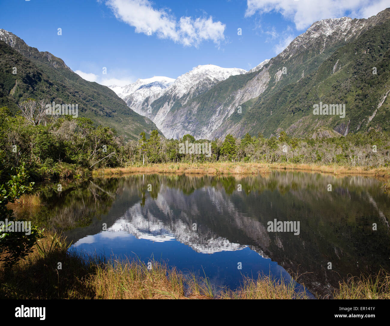 Small lake at the start of the Roberts Point Track up to Franz Josef ...