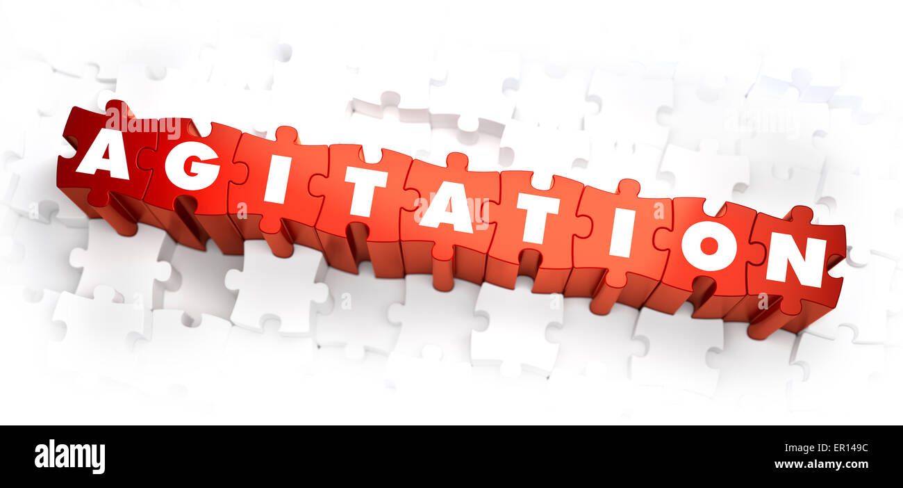 Agitation - Word on Red Puzzles Stock Photo - Alamy Agitation - Word on Red Puzzles Stock Photo - Alamy