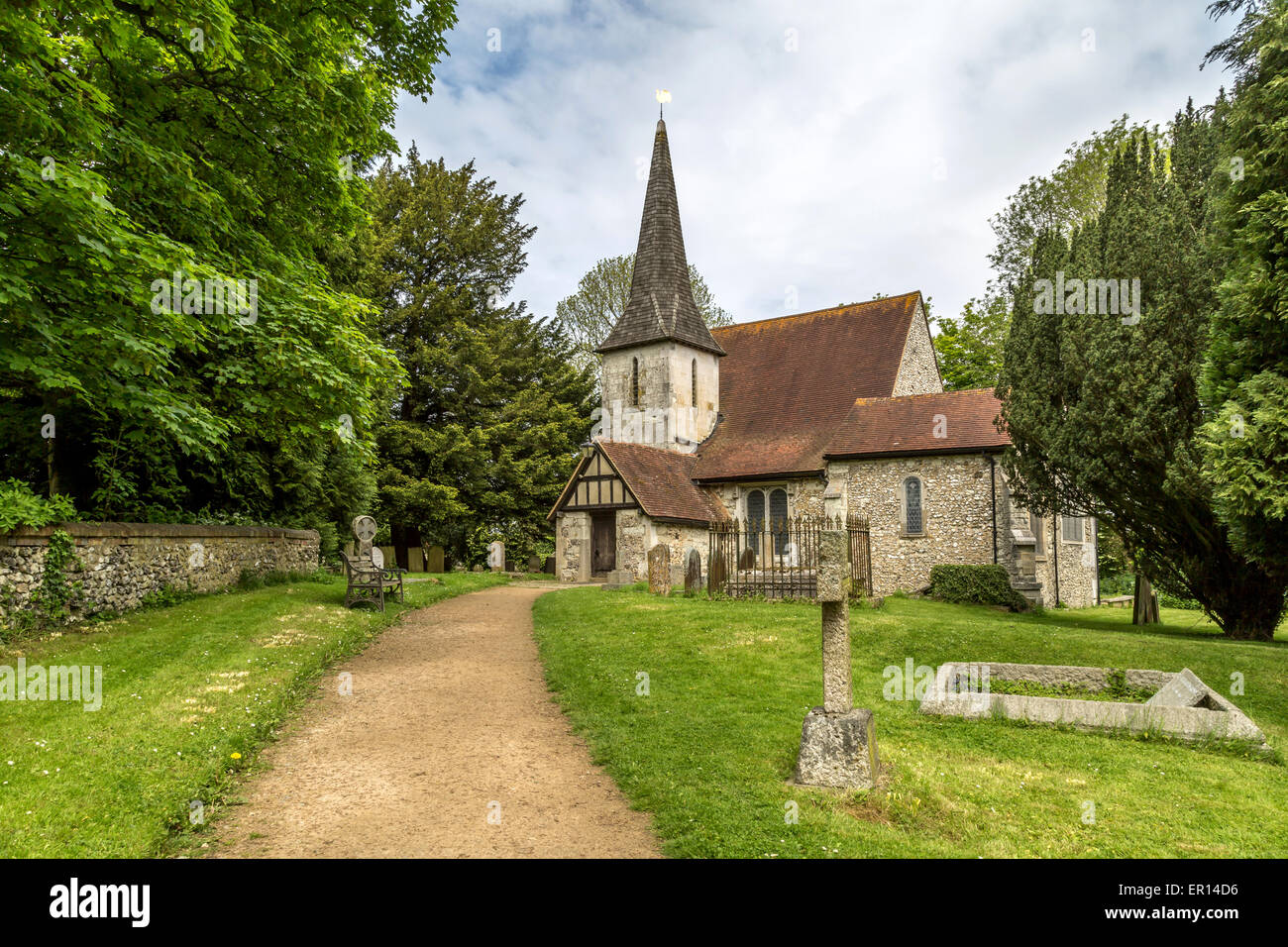 Chaldon church hi-res stock photography and images - Alamy