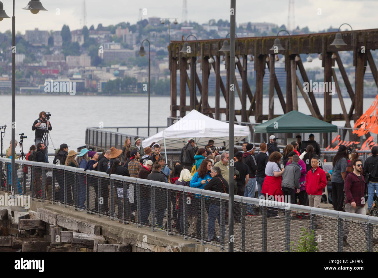 Protest Against Royal Dutch Shell's Floating Oil Drill Rig, Jack Block ...