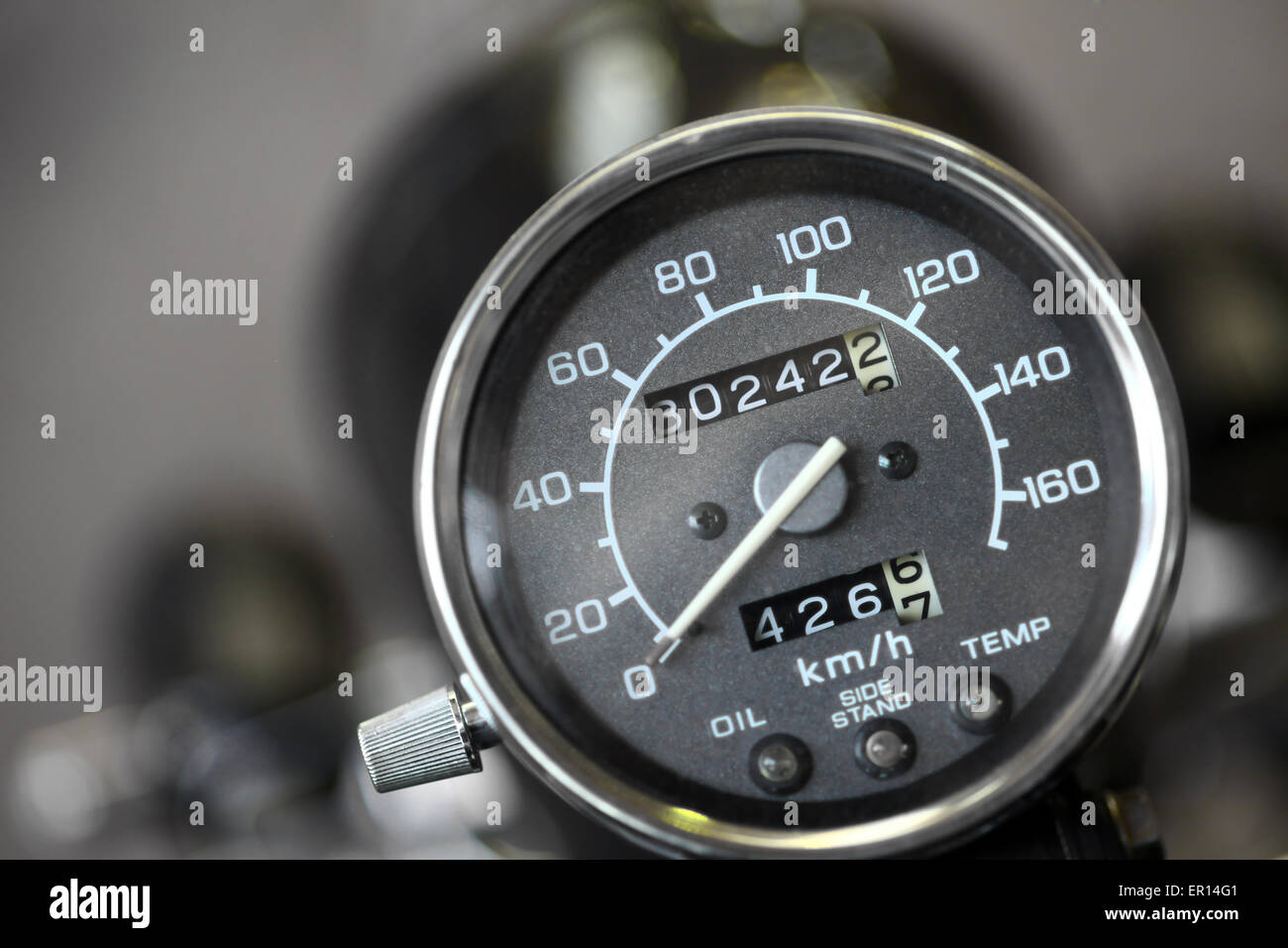 Color detail with the speedometer of a motorcycle Stock Photo - Alamy
