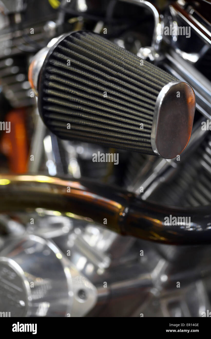 Color image of a motorcycle air filter Stock Photo - Alamy