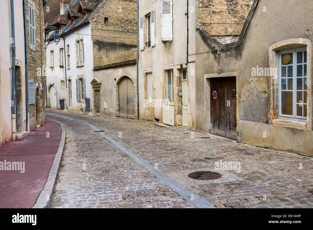 Street view, historic downtown Beaune, Burgundy, France, Europe Stock ...
